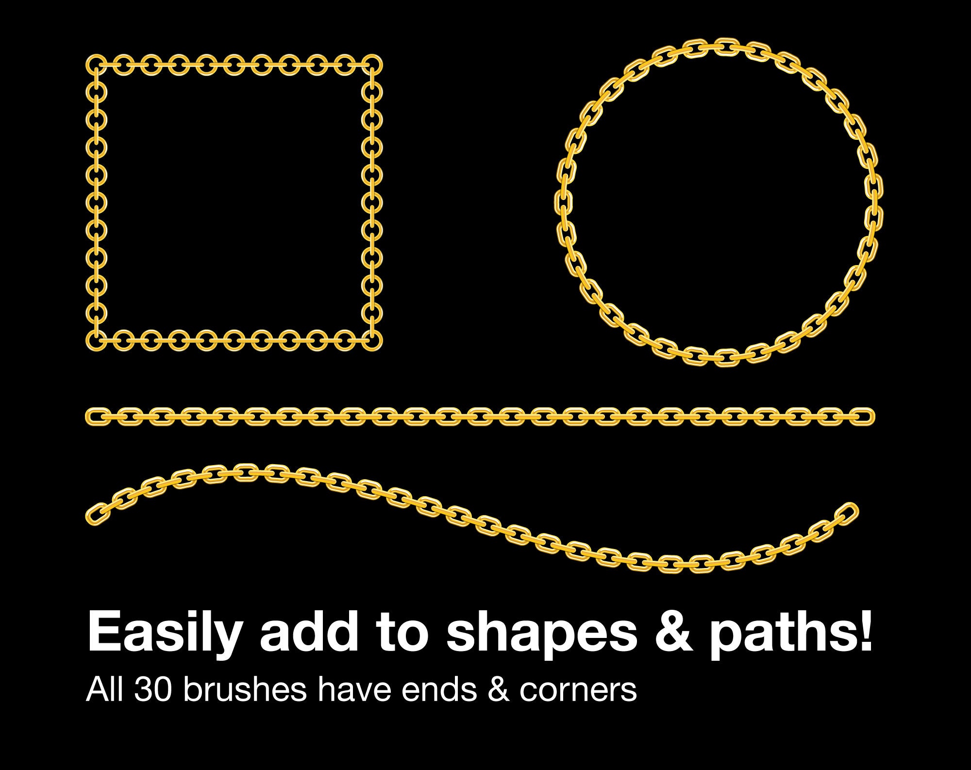 30 Chain Brushes for Adobe Illustrator Pattern Brush Library - Etsy UK