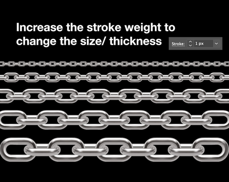 30 Chain Brushes for Adobe Illustrator Pattern Brush Library - Etsy UK