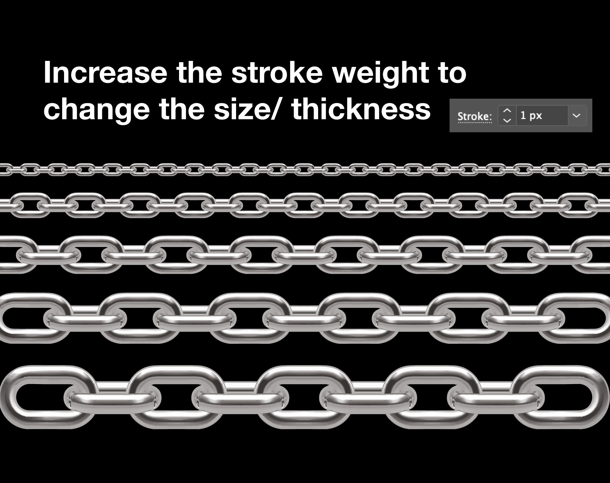 30 Chain Brushes for Adobe Illustrator Pattern Brush Library - Etsy UK