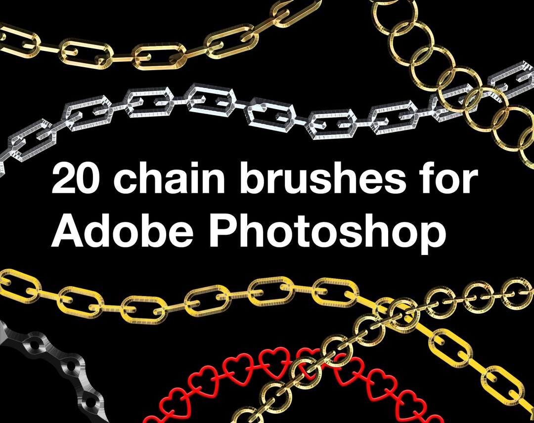 Adobe Photoshop Chain Brushes Includes 20 Chain Brushes and 20 Chain ...
