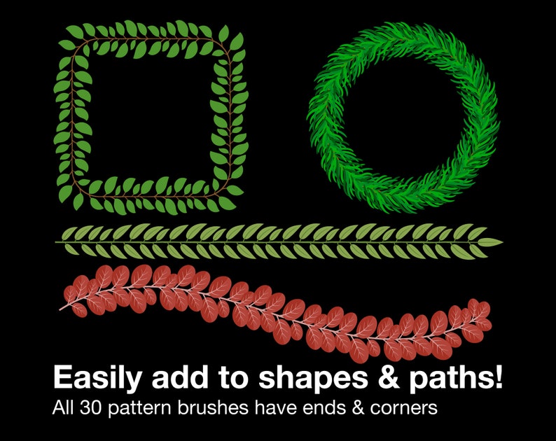 30 Branch Brushes for Adobe Illustrator, Pattern Brush Library - Etsy UK