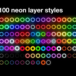 Photoshop Neon Layer Styles | 100 Neon Layer Styles for Adobe Photoshop ...