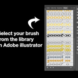 30 Chain Brushes for Adobe Illustrator, Pattern Brush Library - Etsy UK