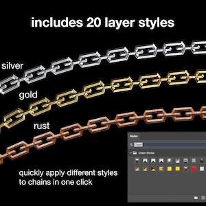 Adobe Photoshop Chain Brushes | Includes 20 Chain Brushes and 20 Chain ...