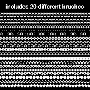 Adobe Photoshop Chain Brushes | Includes 20 Chain Brushes and 20 Chain ...