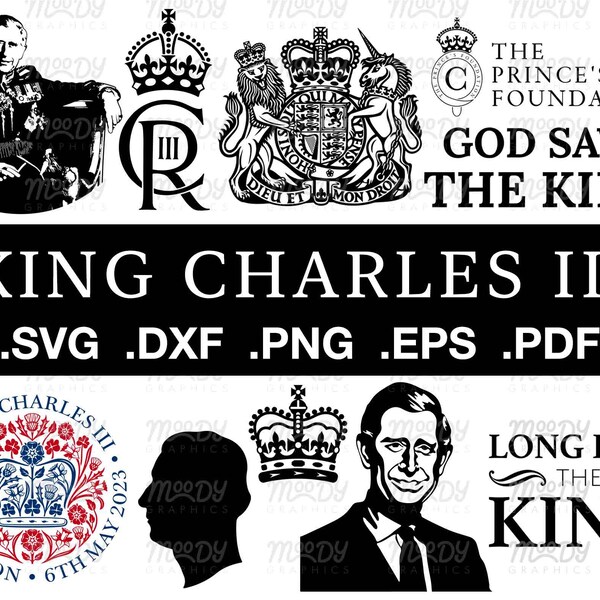King Charles Coronation Svg - Etsy