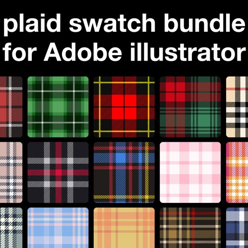 Adobe Illustrator Plaid Swatch Bundle Tartan Swatches - Etsy