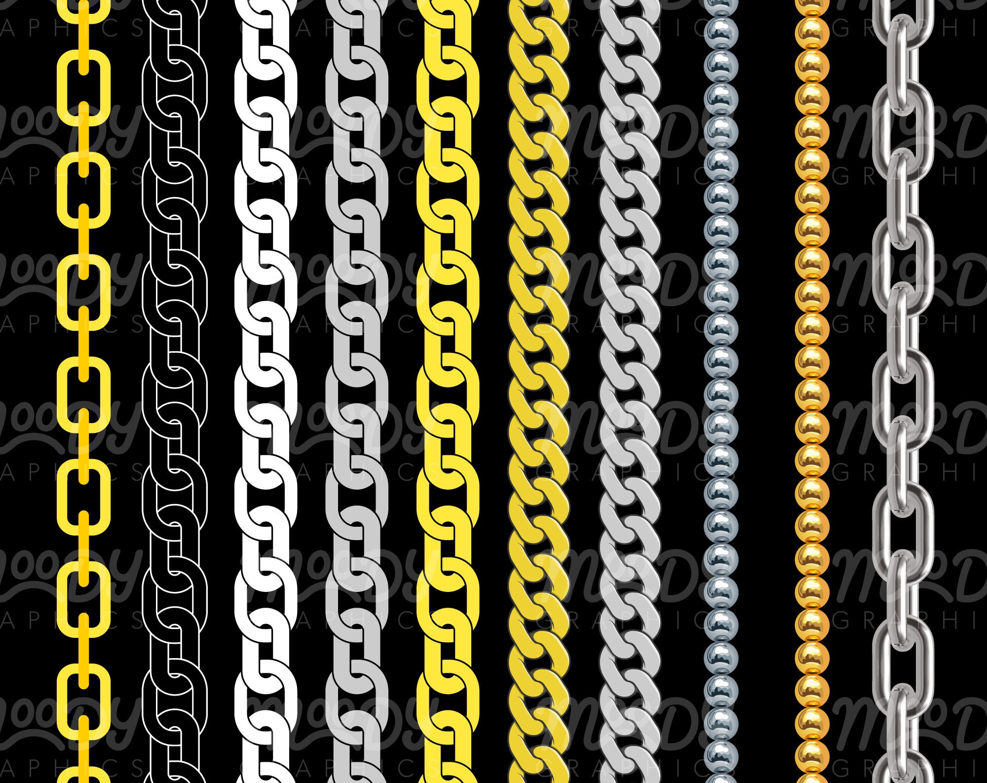 30 Chain Brushes for Adobe Illustrator Pattern Brush Library - Etsy UK
