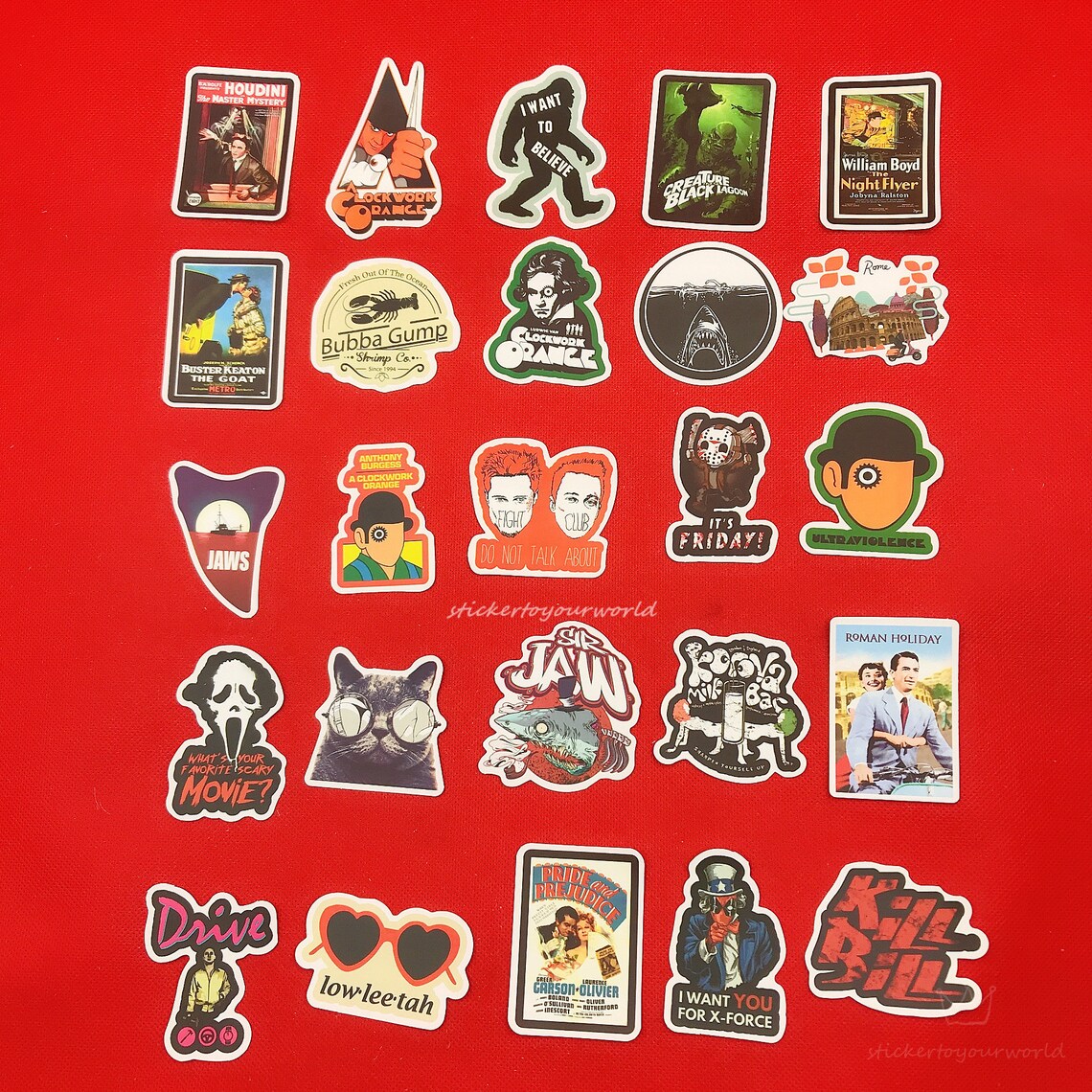 Classic Movie Sticker TV Show Stickers Pack Waterproof Vinyl | Etsy