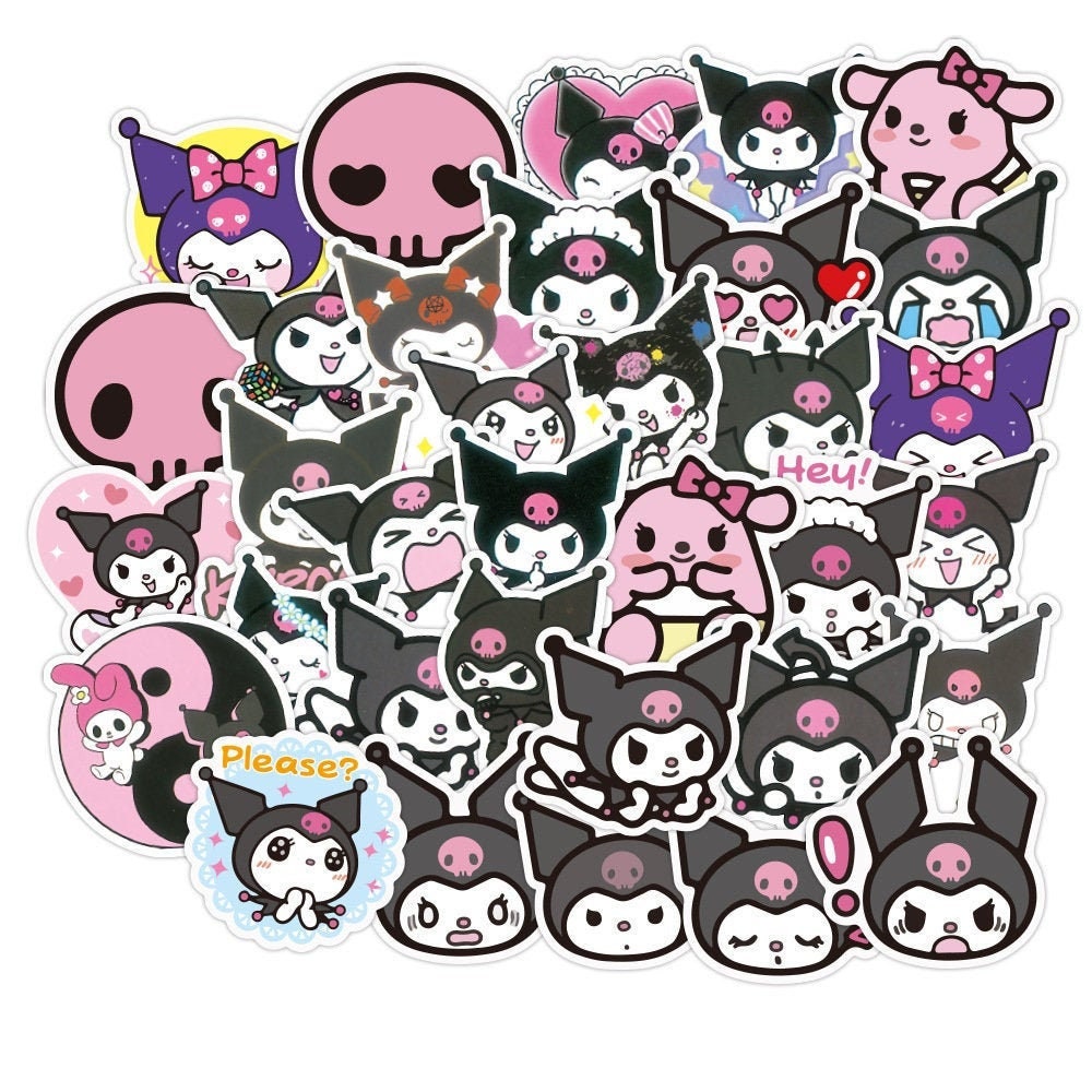100 Pcs Kuromi Stickers Pack Etsy