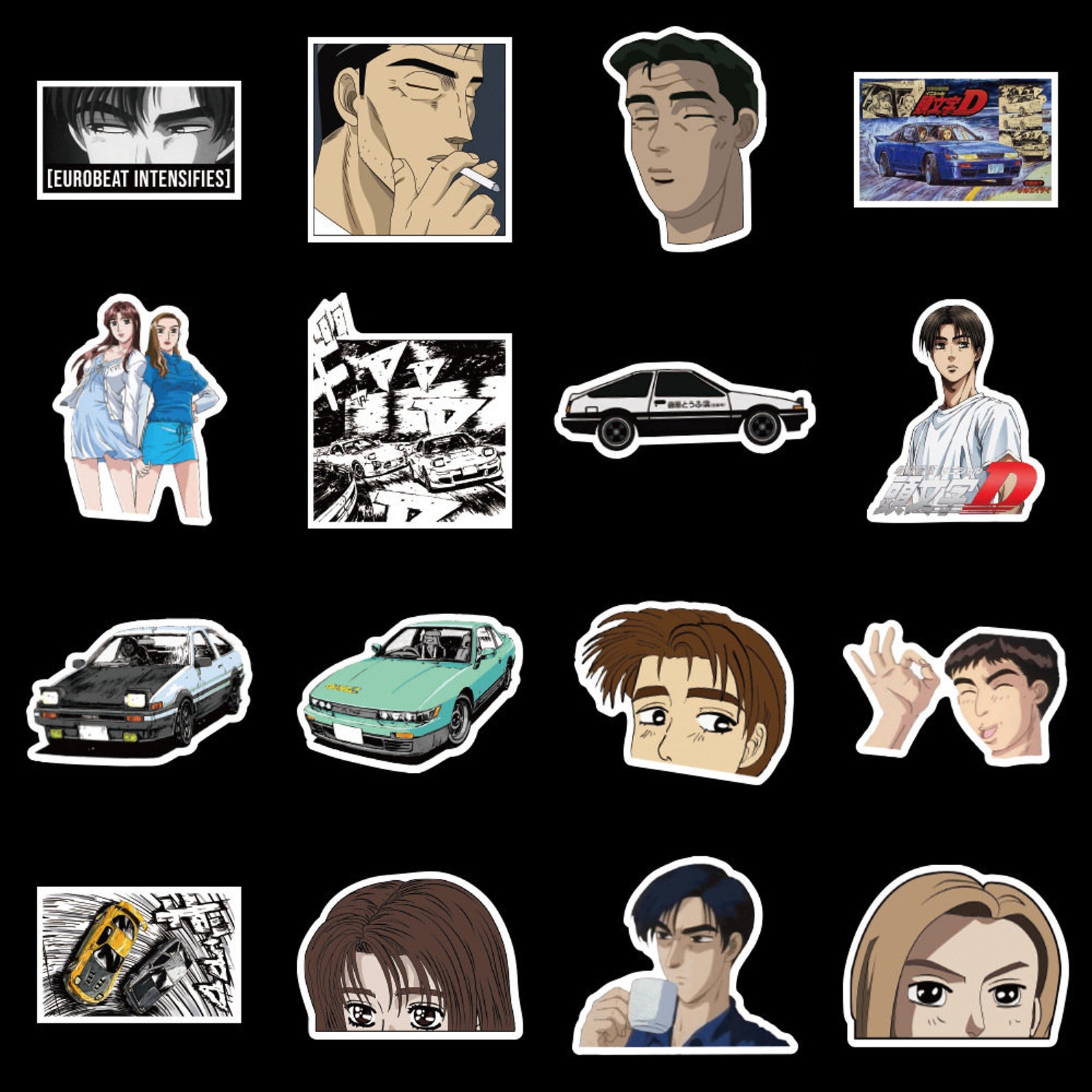 50PCS Initial D Stickers Pack | Etsy