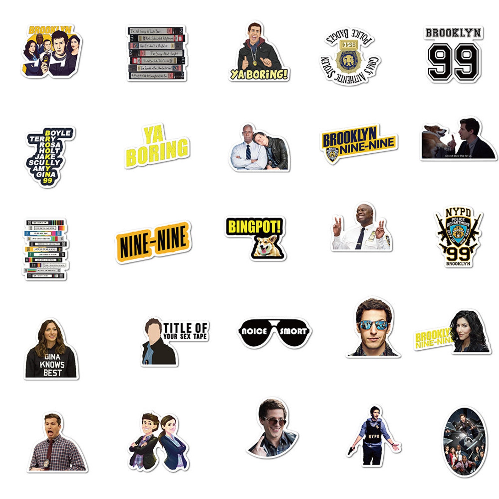 Brooklyn 99 Pegatina50PCS Brooklyn Nine Nine Stickers | Etsy