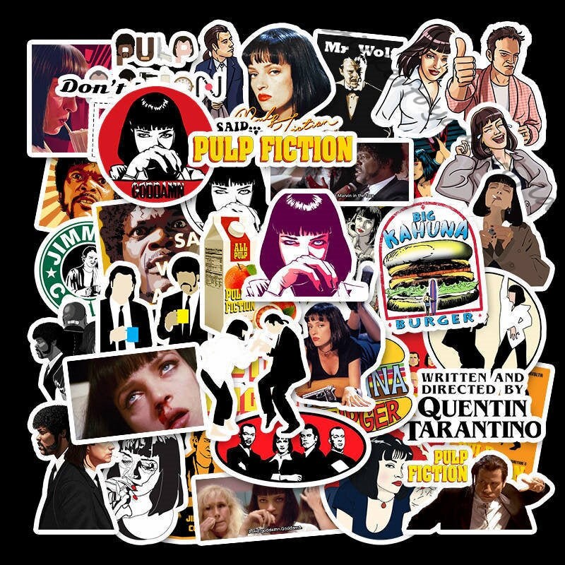 Classic Movie Pulp Fiction Stickers Pack Waterproof Vinyl | Etsy