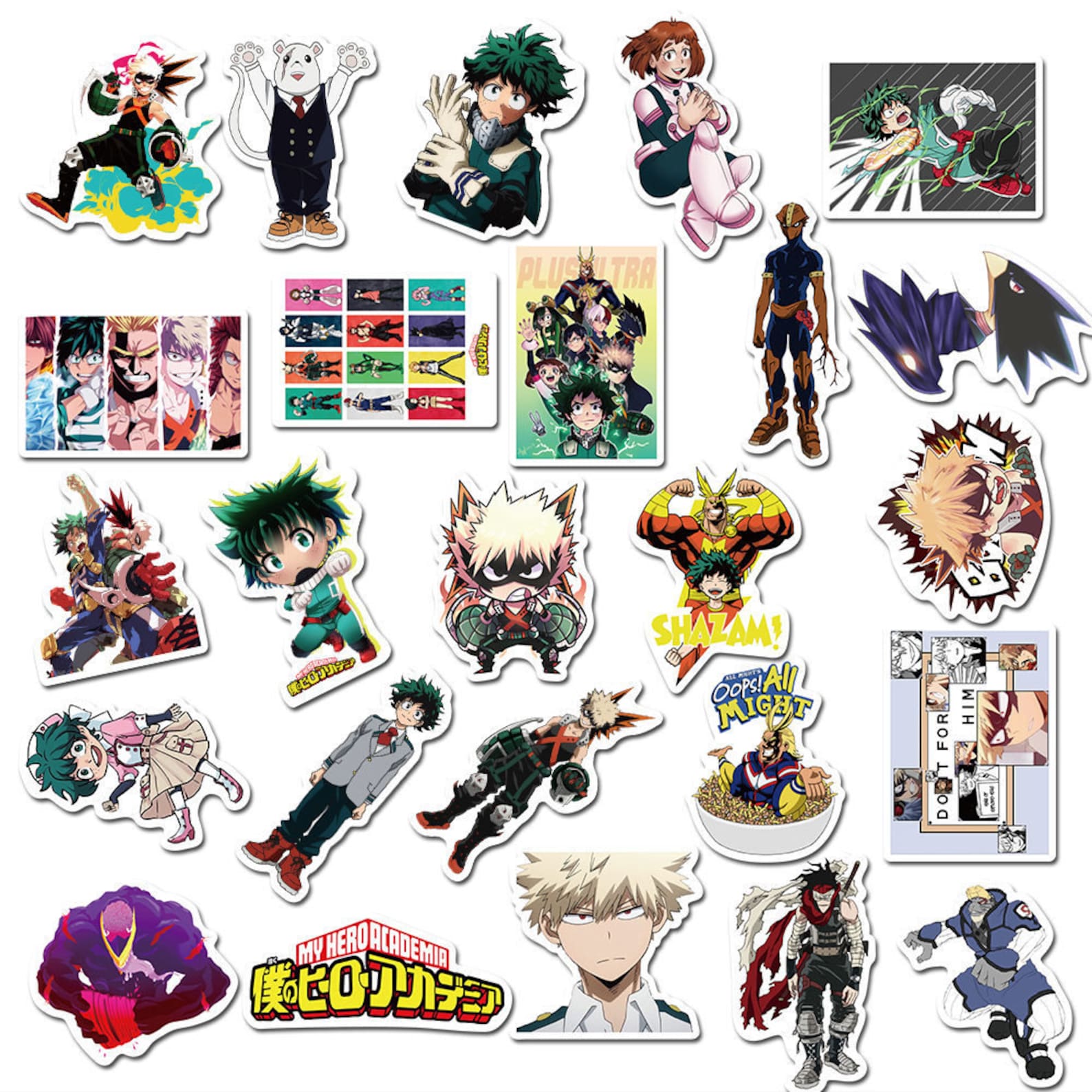 50PCS My Hero Academia Sticker Waterproof Vinyl Sticker-Decal | Etsy