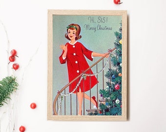 Christmas Retro Poster - Etsy