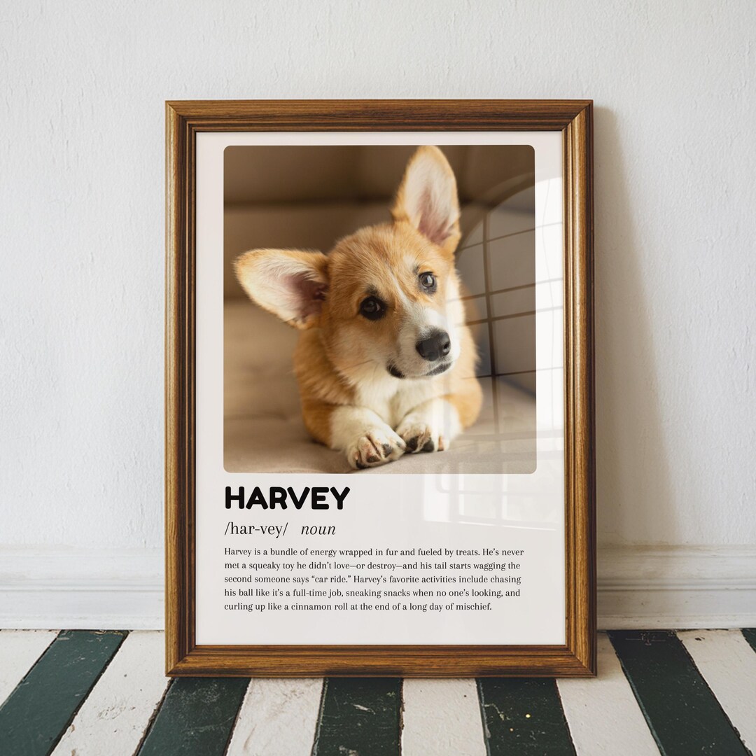 Custom Pet Definition Poster, Custom Pet Art, Pet Bio, Personalized Pet ...