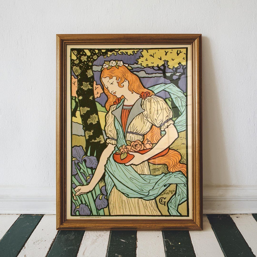 Vintage French Poster, Les Affiche Illustrees, Art Nouveau French Print ...