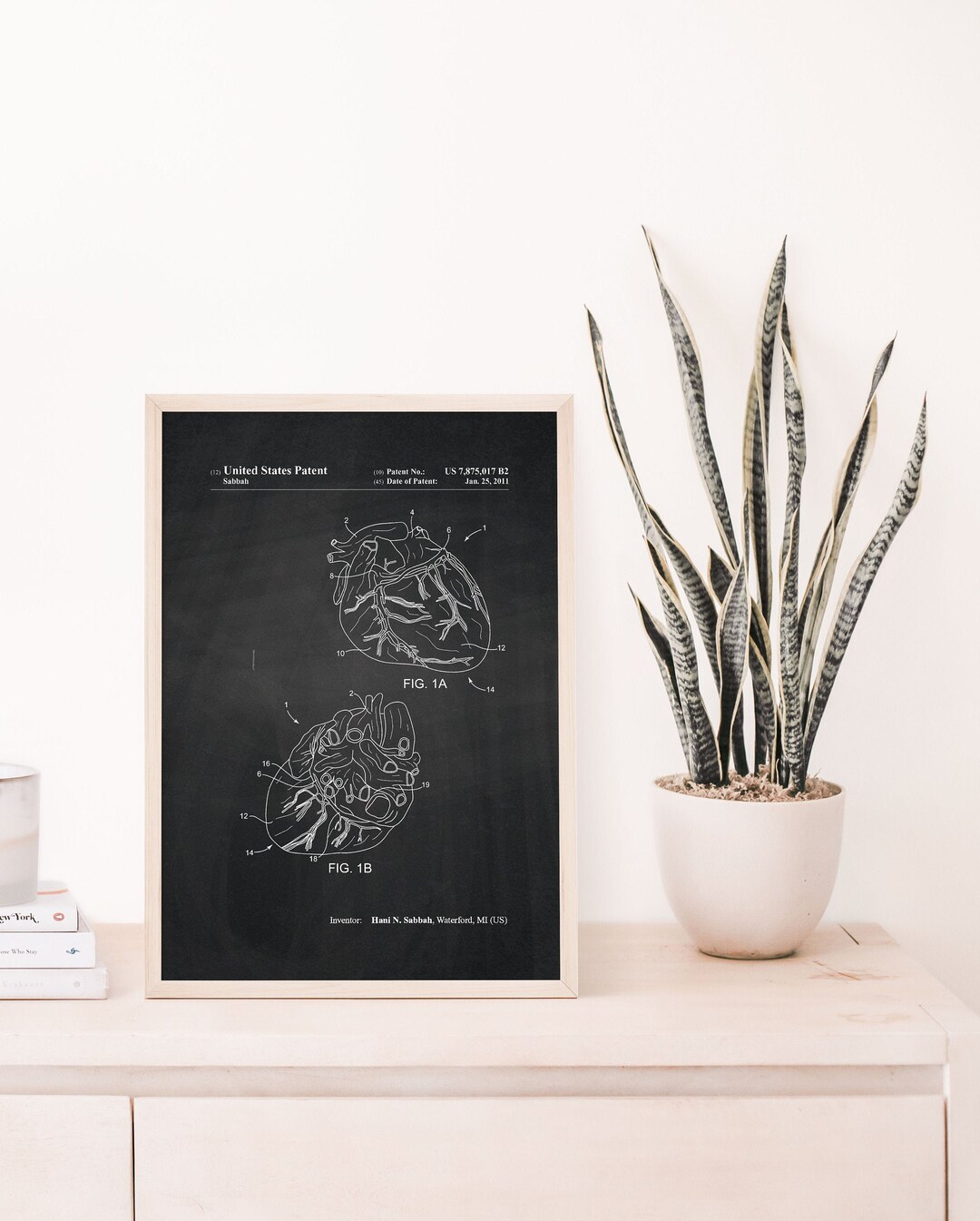 Anatomical Heart Patent, Gift for Doctor, Gift for Med Student, Patent ...