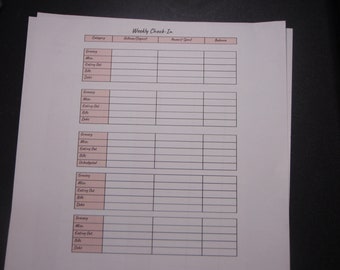 Digital Weekly Check in Template - Etsy