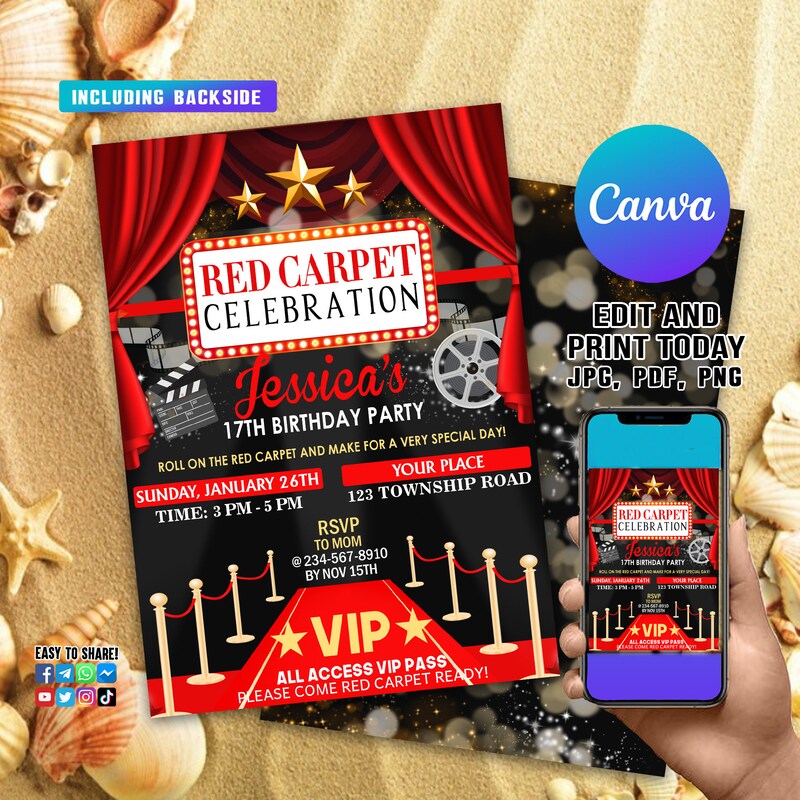 Red Carpet Party - Etsy
