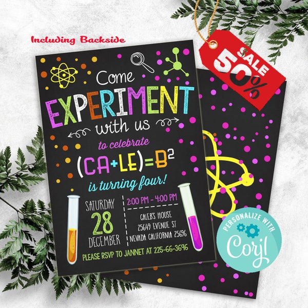 Science Invitation - Etsy