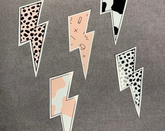 Lightning Bolt Vinyl Stickers Lightning Bolt Decals 3-pack - Etsy