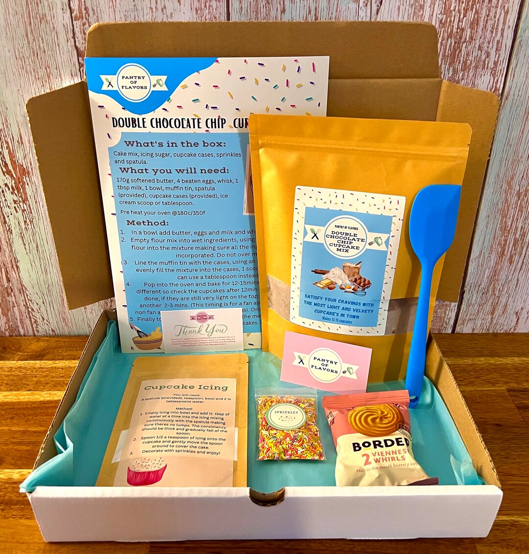 Double Chocolate Chip Cupcake Baking Kit - Etsy