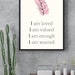 Positive Affirmations, Positive Mindset, Minimalist Framed Art, Written ...