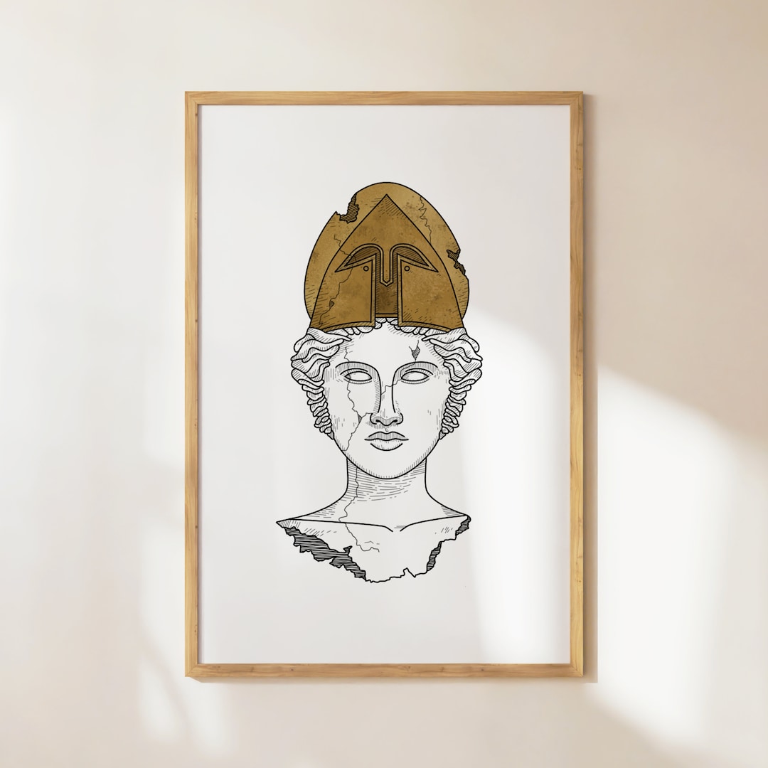 Athena Printable Art, Digital Download, Color | Mythology, Greek ...