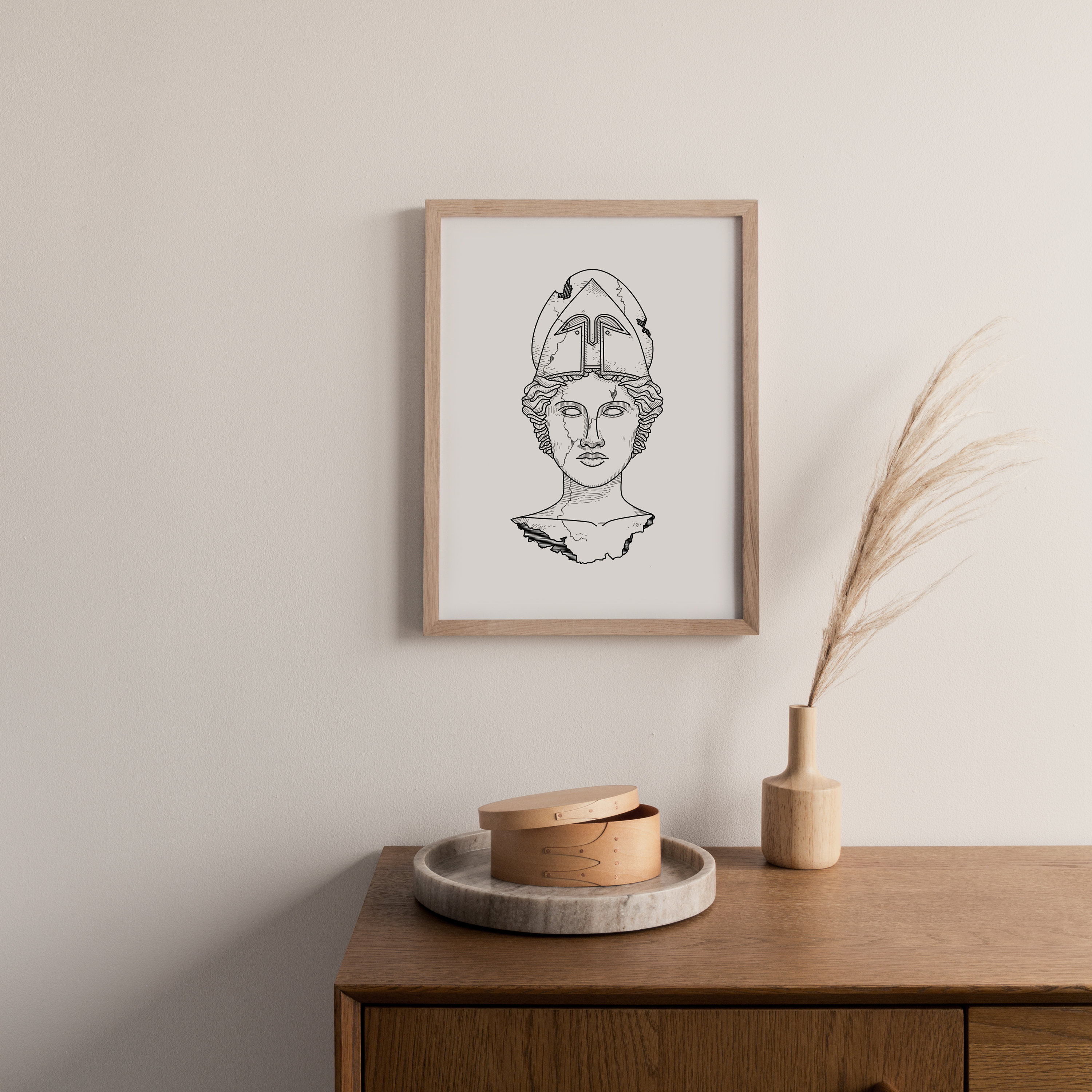 Athena Printable Art, Digital Download, Black and White | Mythology ...