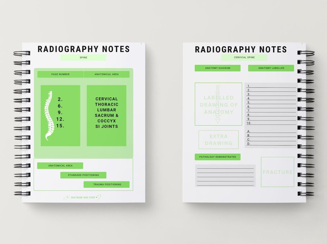 Radiography Study Guides (spine) - Etsy