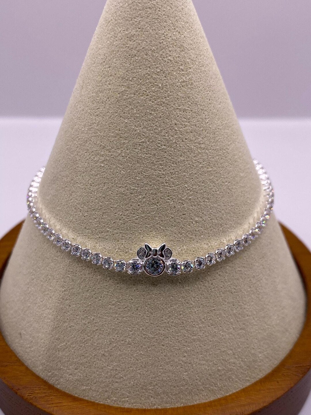 Authentic PANDORA Disney Minnie Mouse Tennis Bracelet 590107C01 28 Cm ...