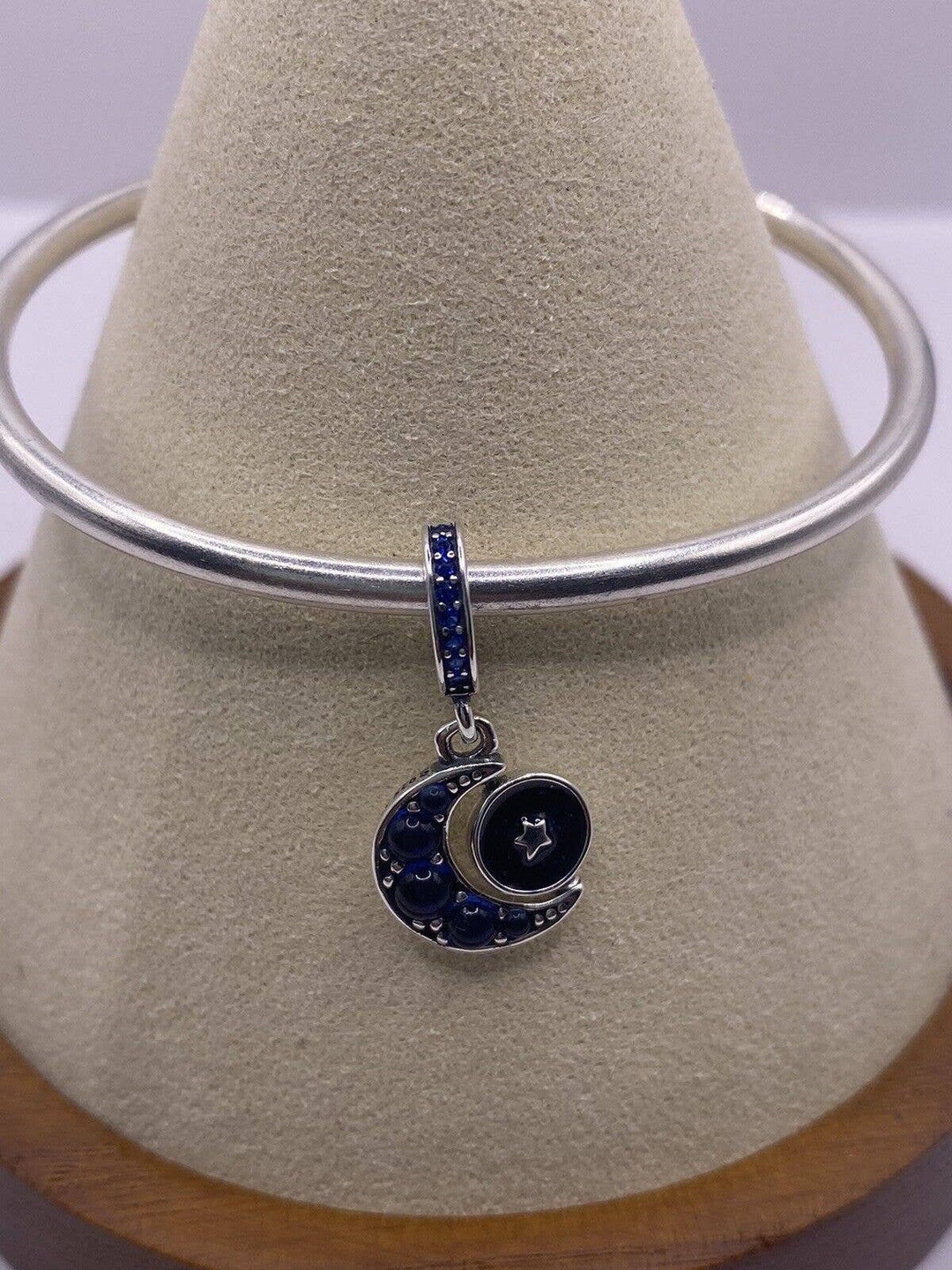 Authentic Pandora 792979C01 Sparkling Moon Spinning Dangle Charm - Etsy