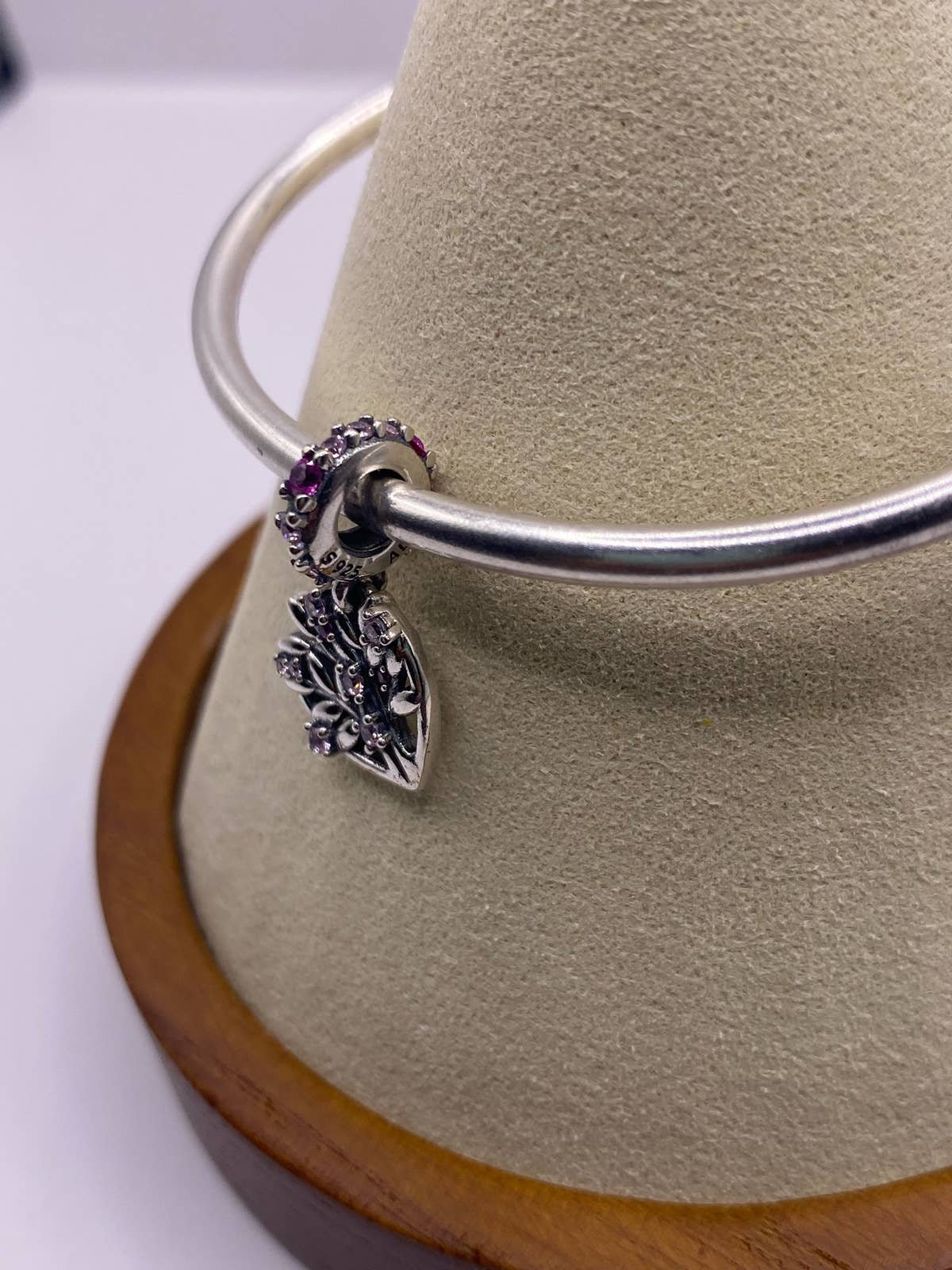 Authentic Pandora 799153C01 Heart Family Tree Dangle Charm With Pink CZ ...