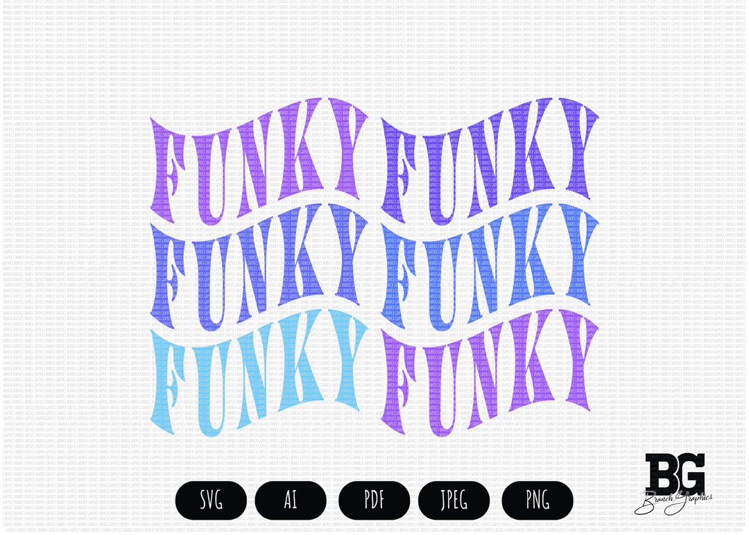Wavy Funky - Vector Cricut SVG AI PNG - Etsy