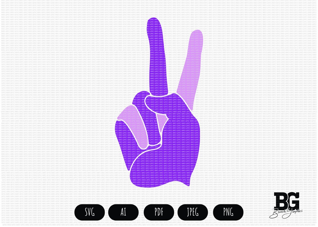 Peace Hand Sign - Cute Vector Cricut SVG AI PNG - Etsy