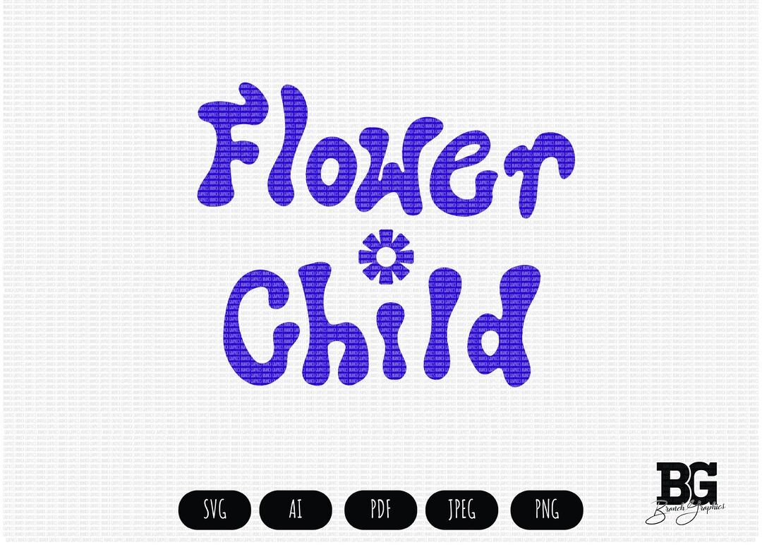 Flower Child - Vector Cricut SVG AI PNG - Etsy