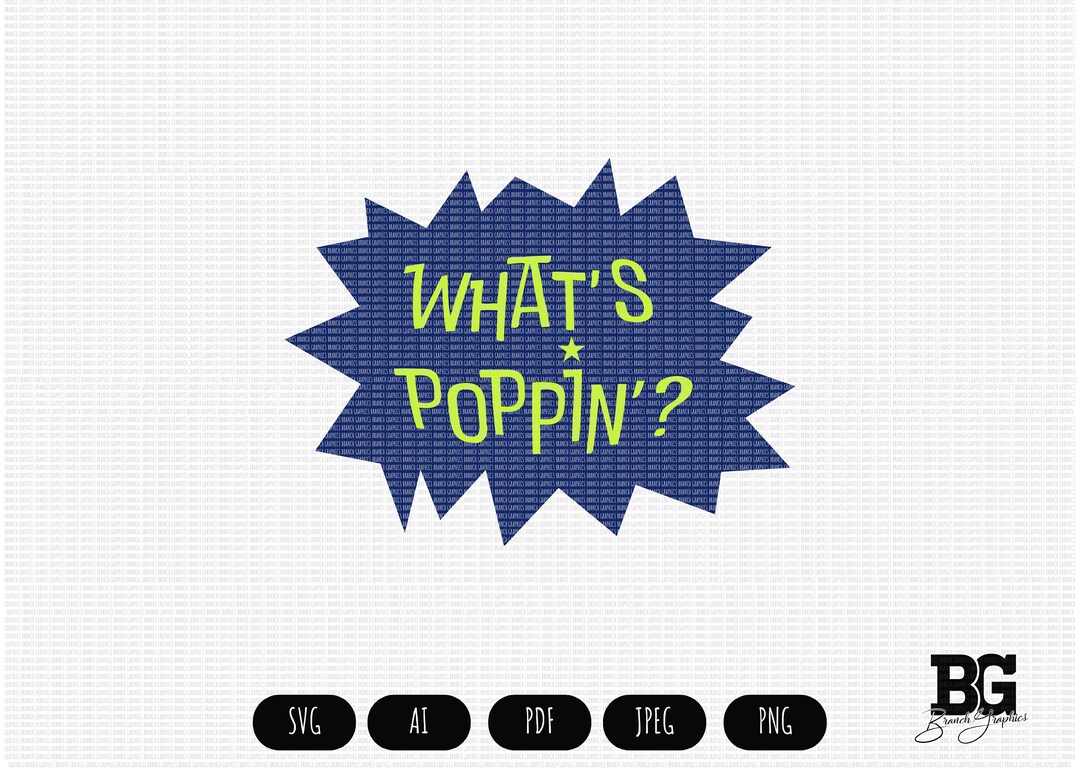 Whats Poppin Retro Graphic - Cute Vector Cricut SVG AI PNG - Etsy