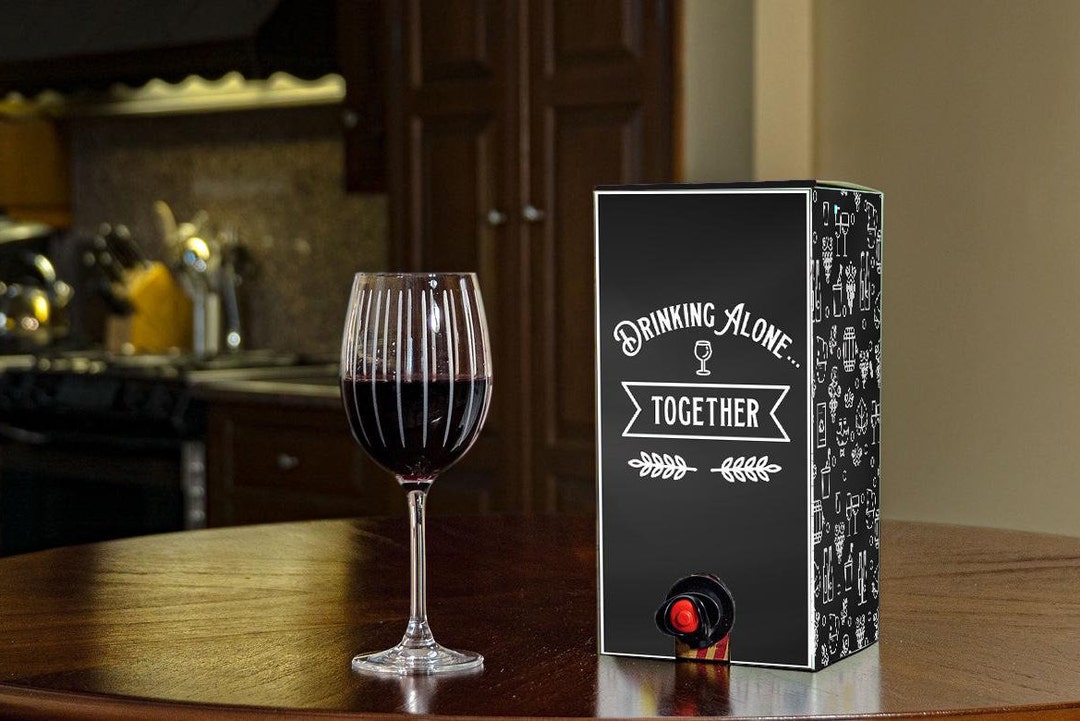 The Wine Box Box - Drinking Alone Together - Etsy