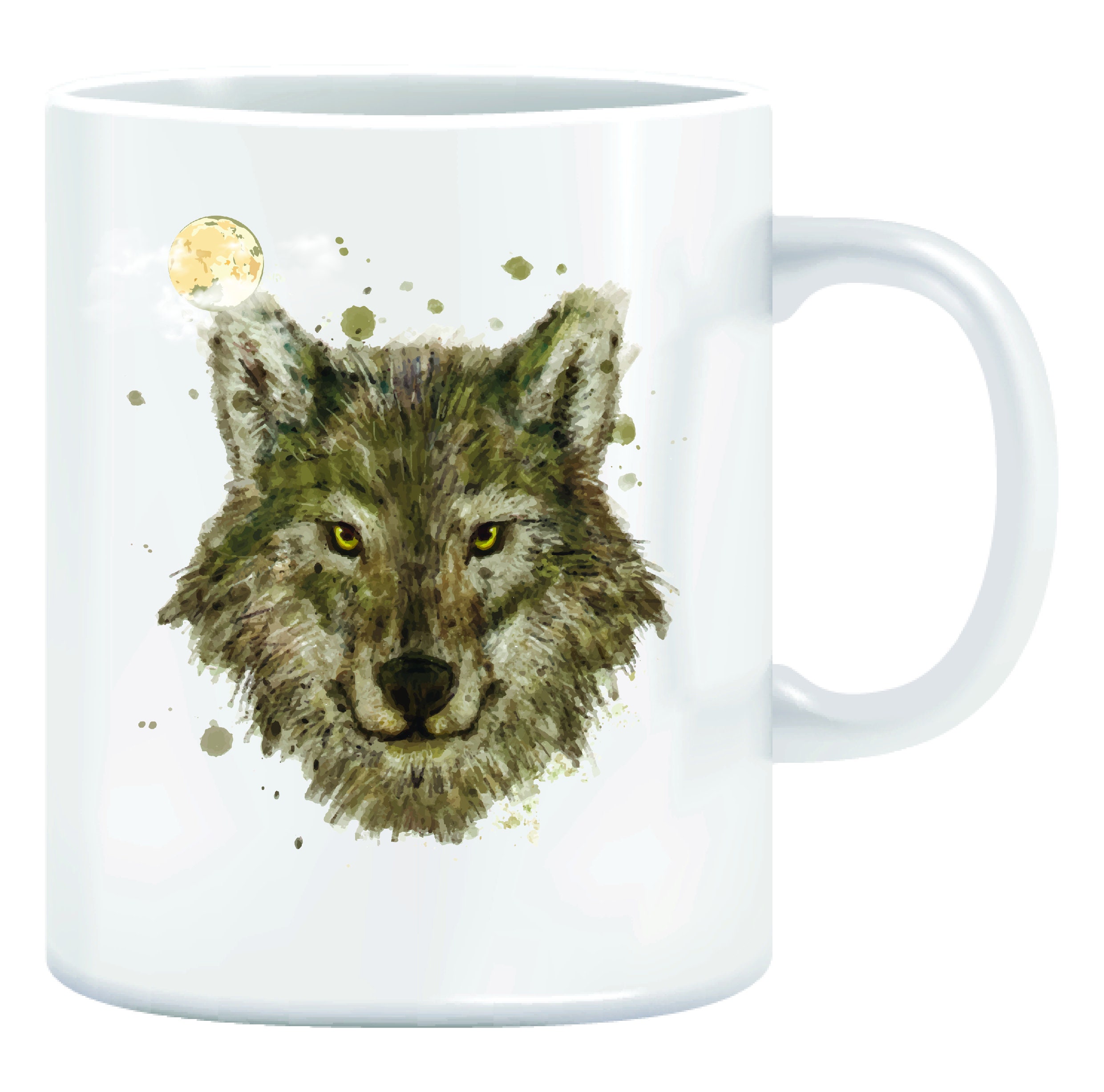 Wolfs Art work 1 Ceramic Tea Mug Custom Coffee Mug Funny | Etsy