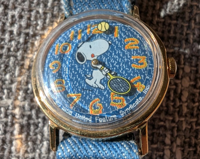 1958 Timex Snoopy Tennis Wrist Watch Charles Shultz Peanuts High ...