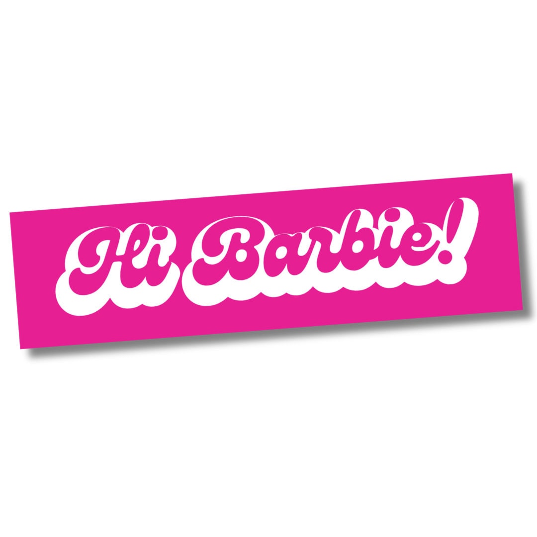 Barbie Bumper Sticker Vinyl Decal Humour Pink Car Sticker - Etsy