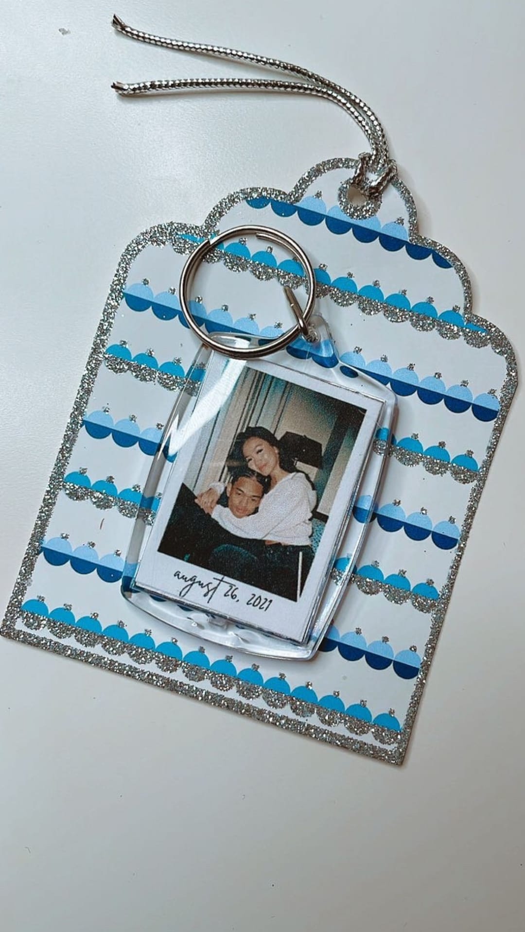Personalized Photo Keychain, Key Ring, for Christmas Holiday, Stocking ...