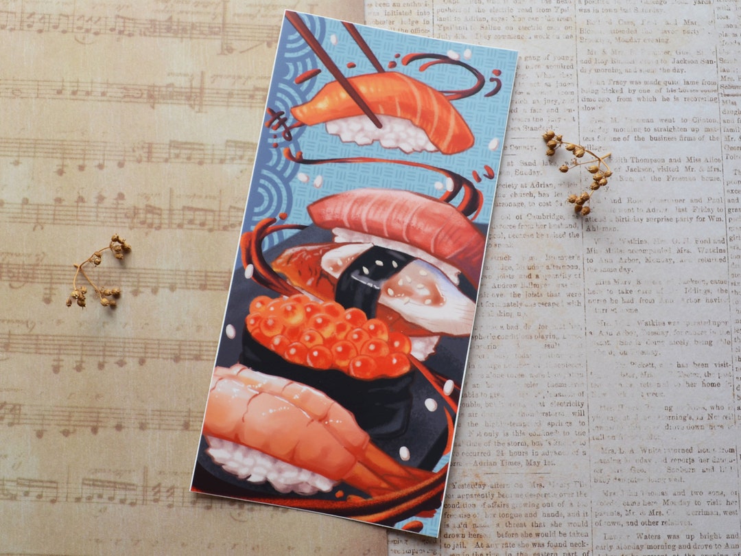 Xl Sushi Vinyl Sticker | Foodie Gift | Waterproof Weatherproof Sticker ...