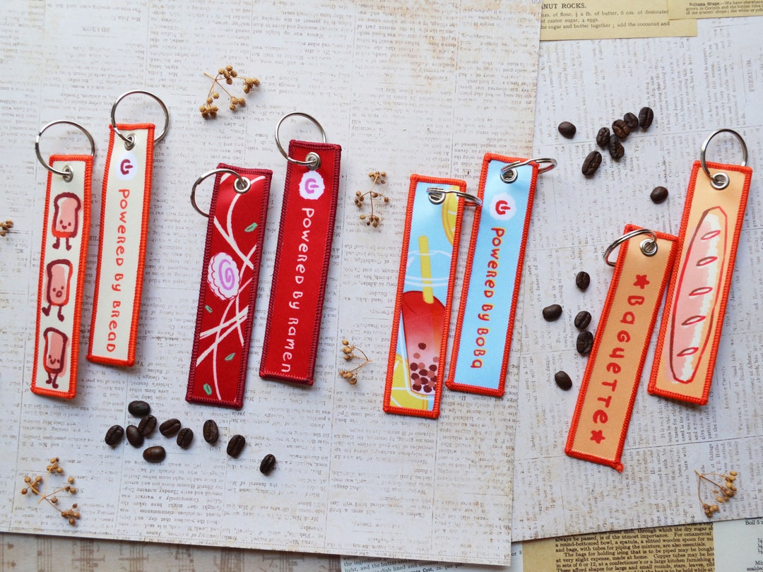 Foodie Jet Tag | Flight Tag | Foodie Gift | Cute Keychain | Whimsical ...