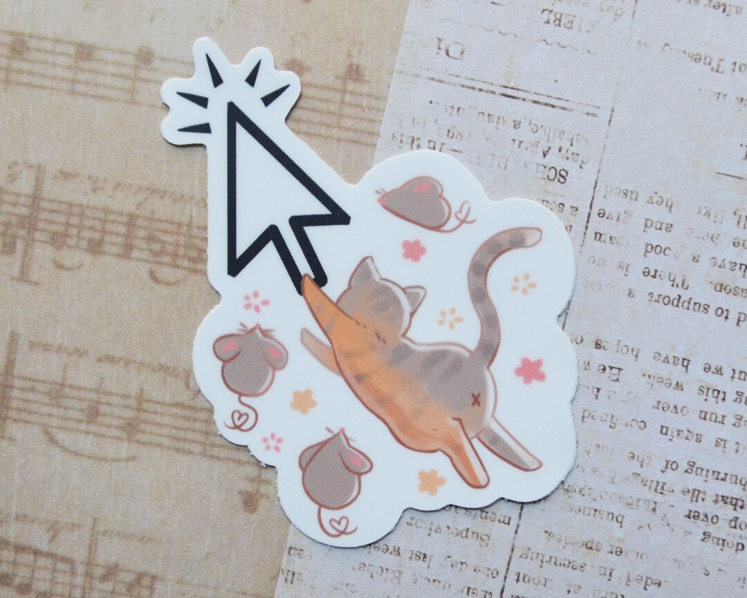 Cat and Mouse Sticker | Gift for Cat Parents | Gift for Techies ...