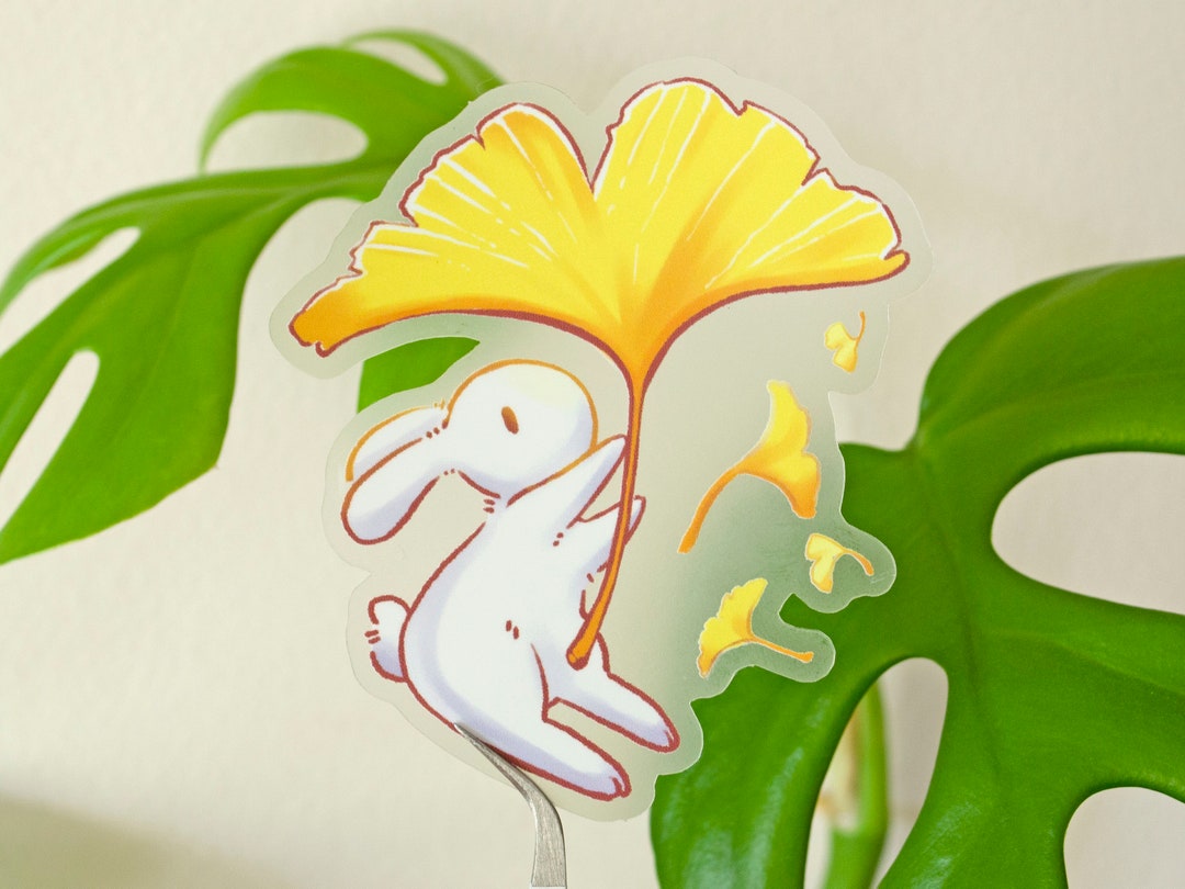 Ginkgo Bunny Vinyl Sticker | Gift for Bunny Parents | Sticker for ...