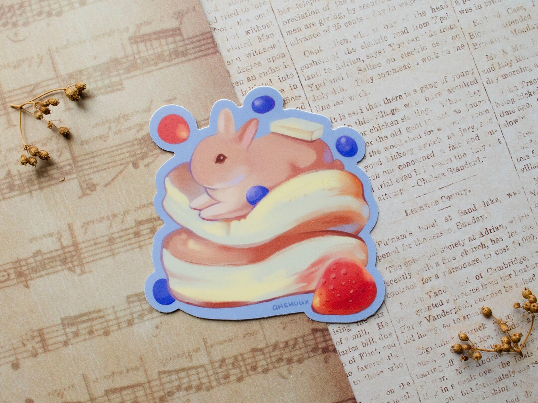 Pancake Bunny Vinyl Sticker | Gift for Bunny Parents | Sticker for ...