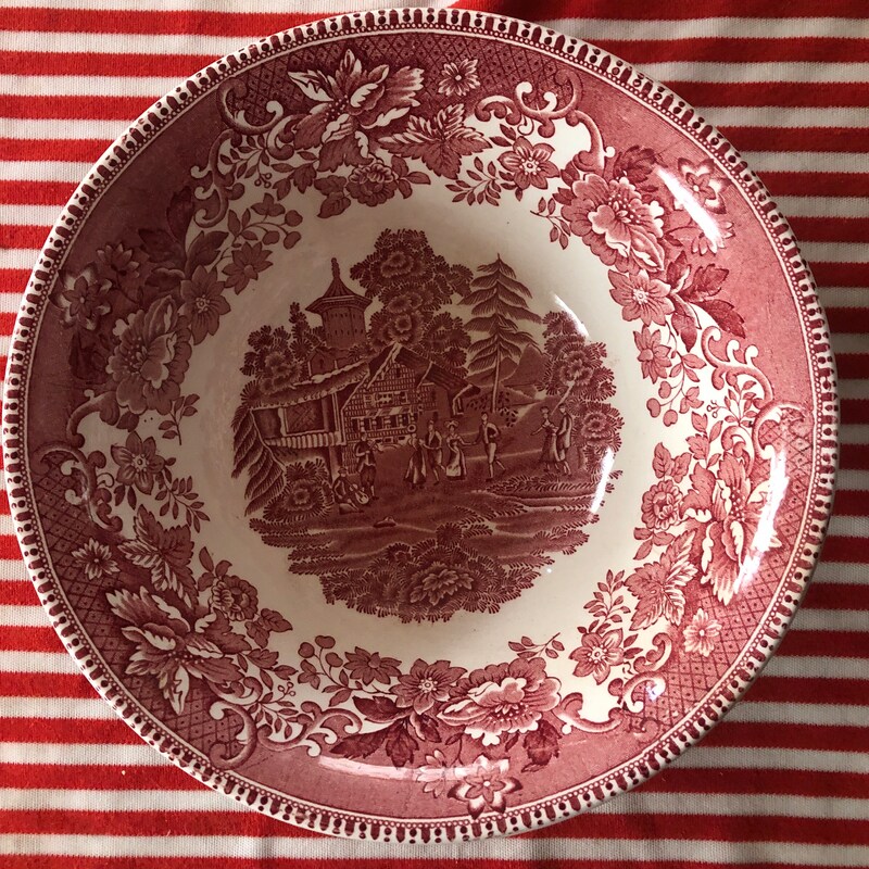Red Transferware - Etsy