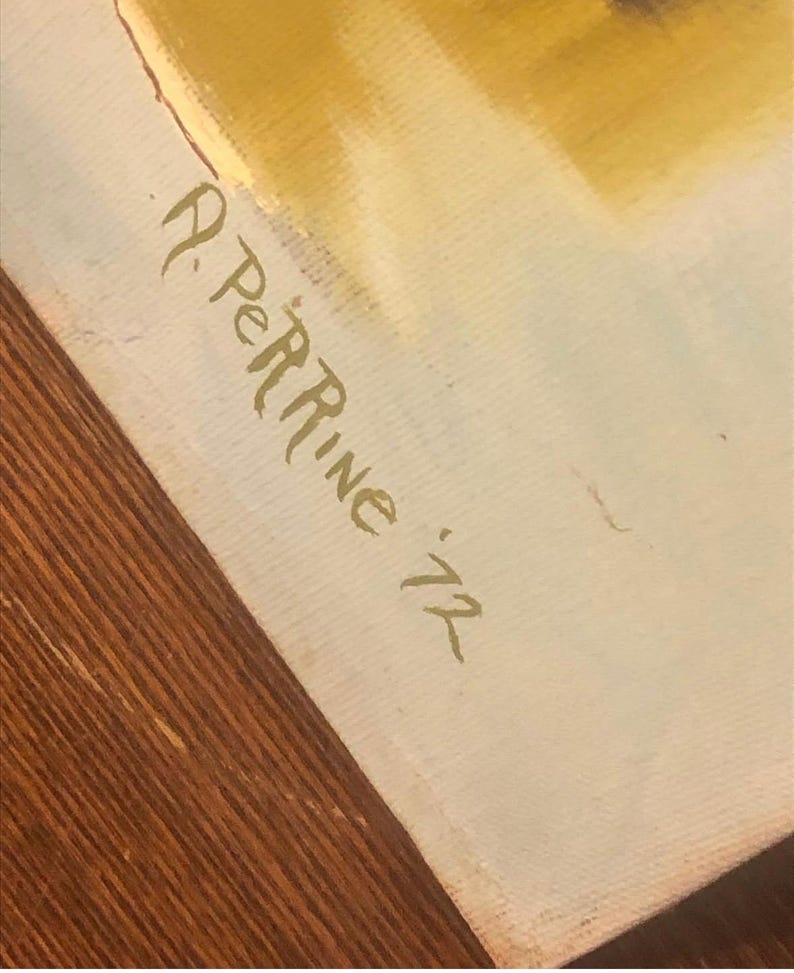 1972 Signed A. Perrine Oil on Canvas Seascape - Etsy